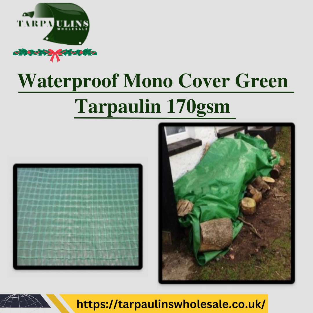 Waterproof Mono Cover Green Tarpaulin 170gsm. - tarplin wholesale - Medium