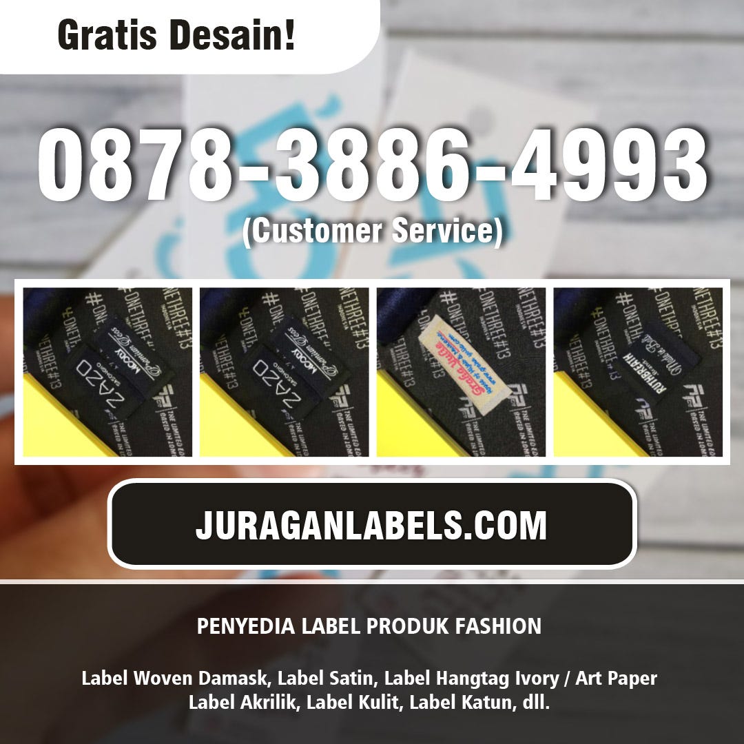 WHATSAPP 087838864993 Label Baju Satuan - Cetakhangtagjakarta - Medium