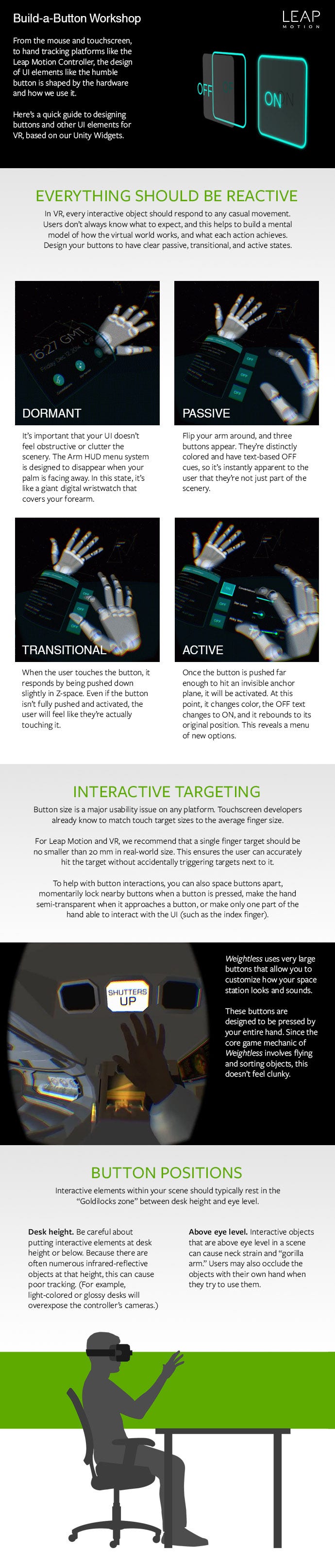 VR Design Best Practices. Where the physical and digital worlds… | by LeapMotion | Medium