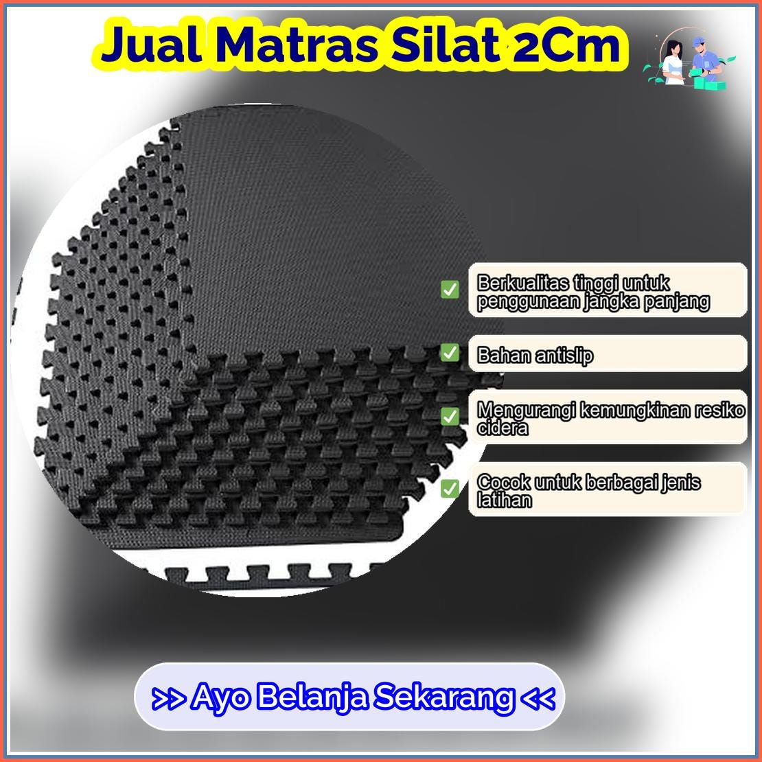 Matras Karate 3 Cm Harga Pemasok Penyalur - Matras Judo - Medium