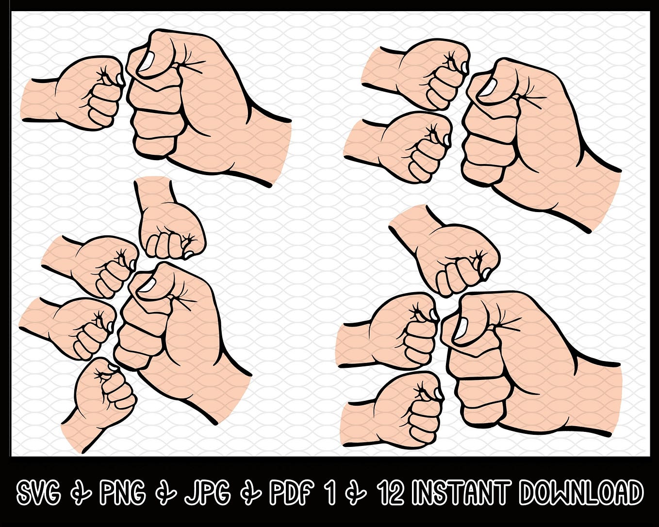 Custom Dope Black Dad Svg, Fist Bump Set Svg, Dad Hand Fist Bump Svg, Father’s Day Svg, Black ...