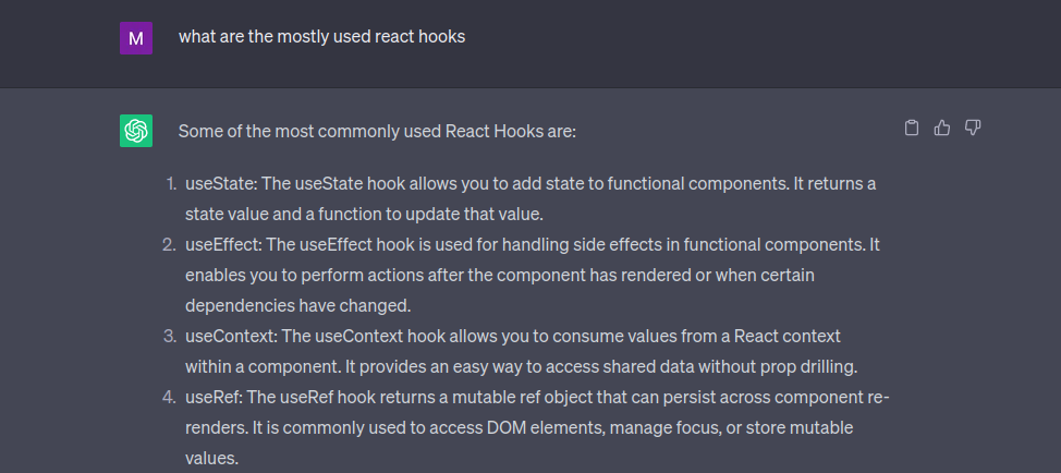 Understanding React hooks with ChatGPT Part 2. | by Jesca Malinga | Medium