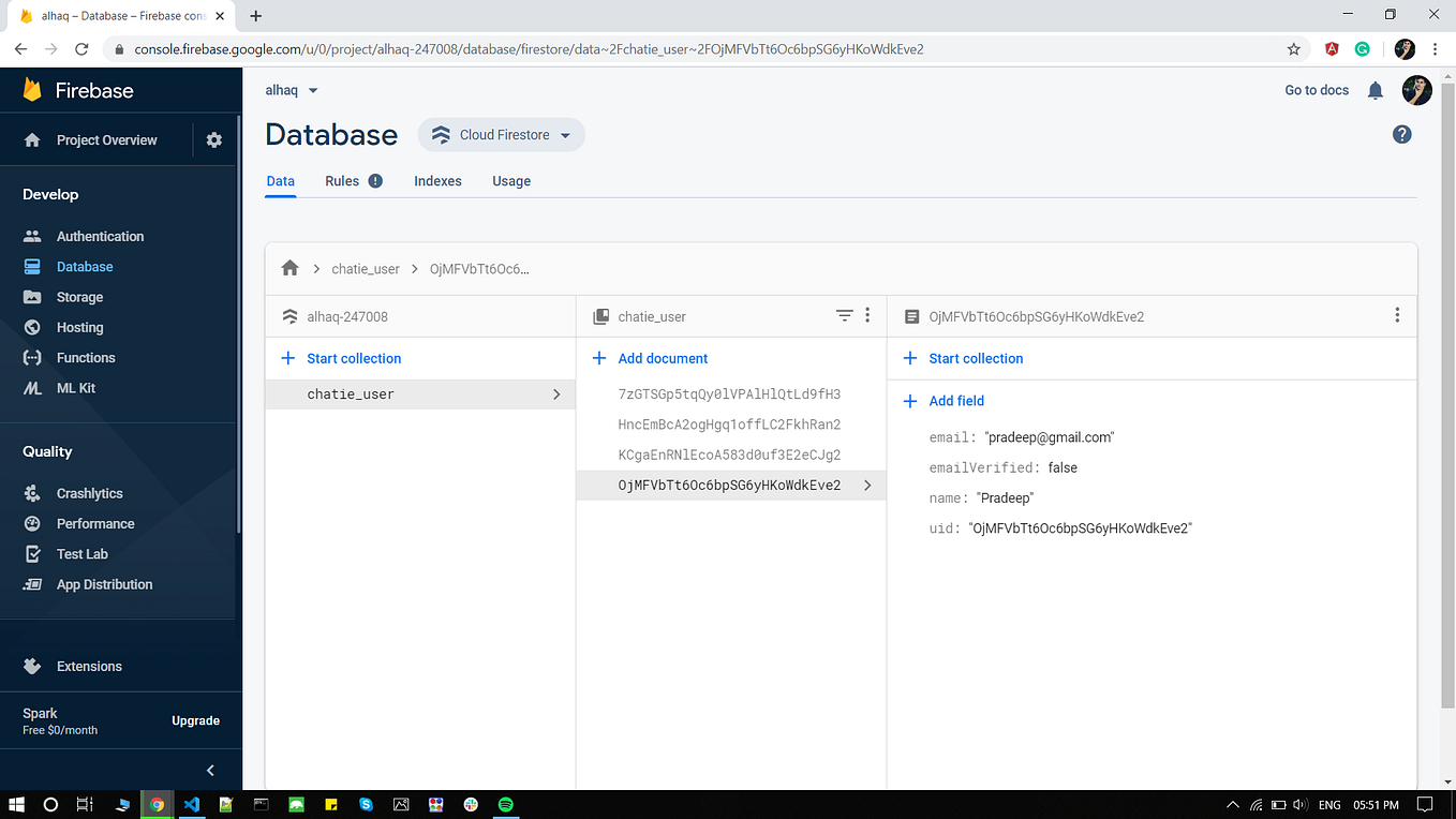 How to make one to one chat system with firebase in react native expo ...