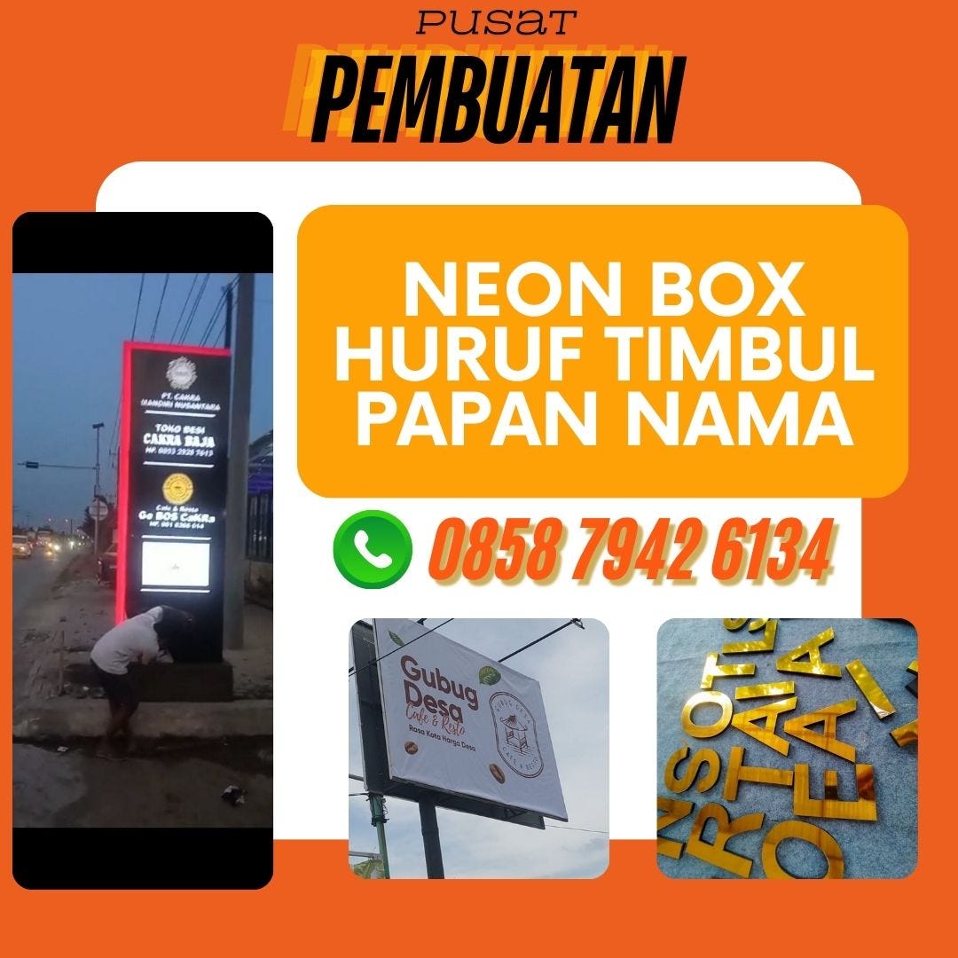 0858–7942–6134 (PUSAT), Pembuatan Huruf Timbul Neon Box Yogyakarta 0858 ...