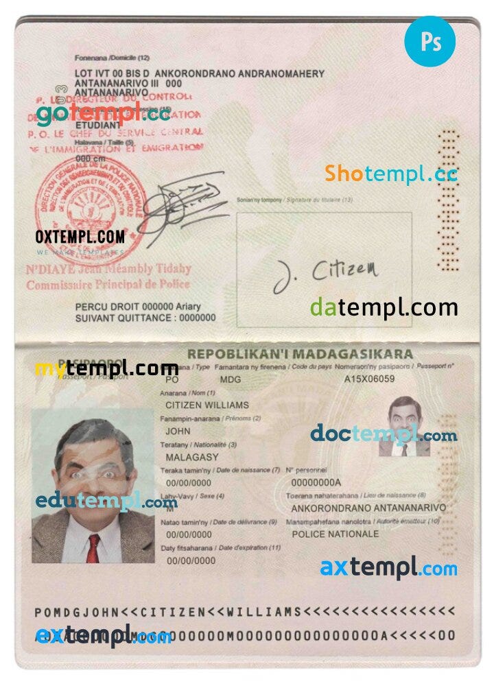 India passport PSD download template (2020 — present) | by Pretempl ...