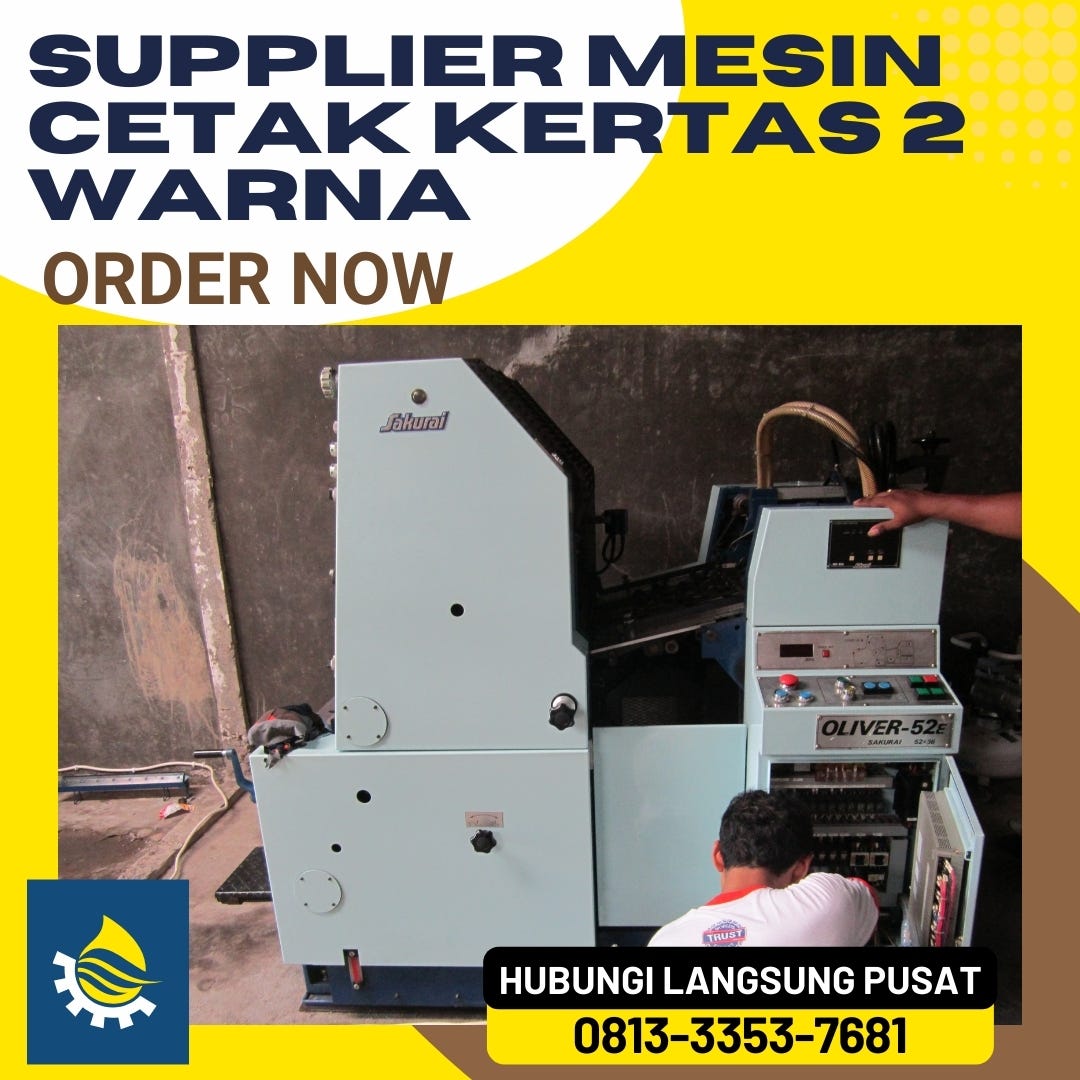 SANGAT BERPENGALAMAN Telp/WA : 0813-3353-7681 Supplier Mesin Cetak ...