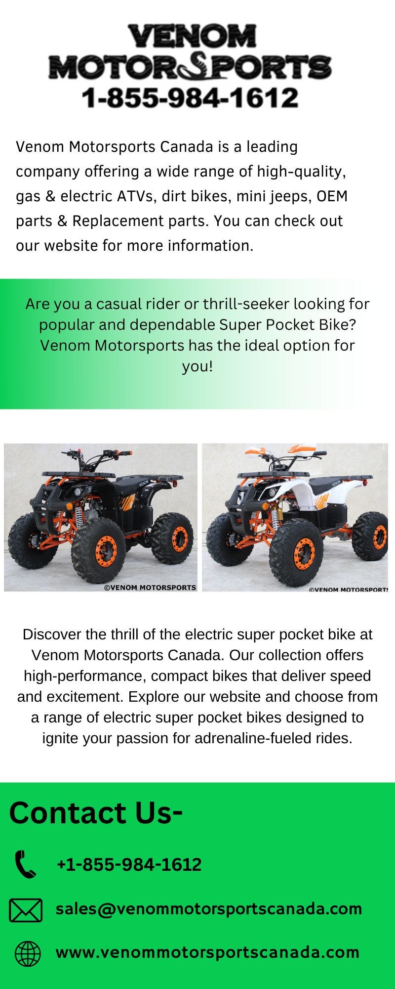 Best Adult Pocket Bike | Venom Motorsports - Venom Motorsports Canada - Medium
