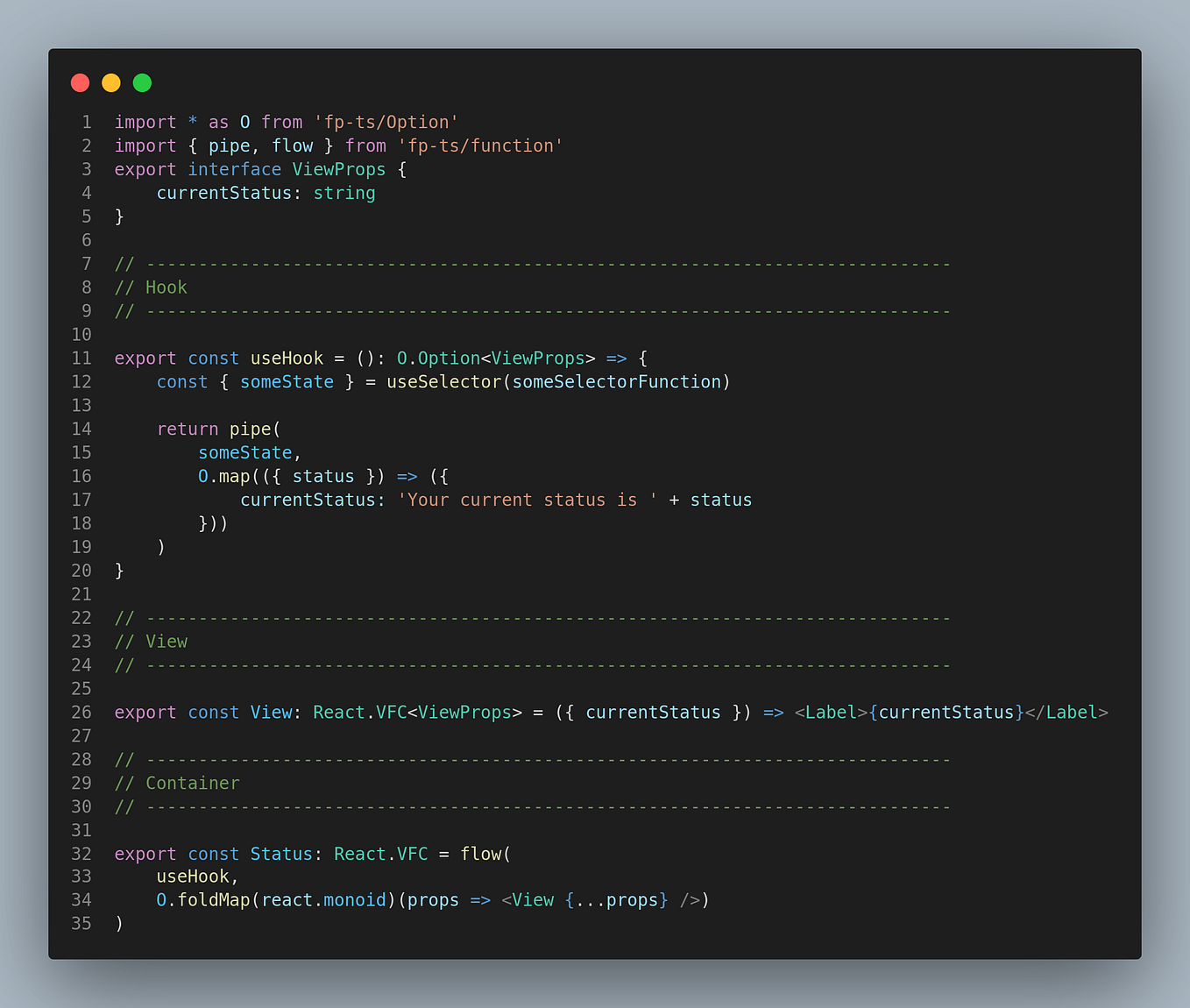 Container Hook View Pattern — React | by Shaan | Medium
