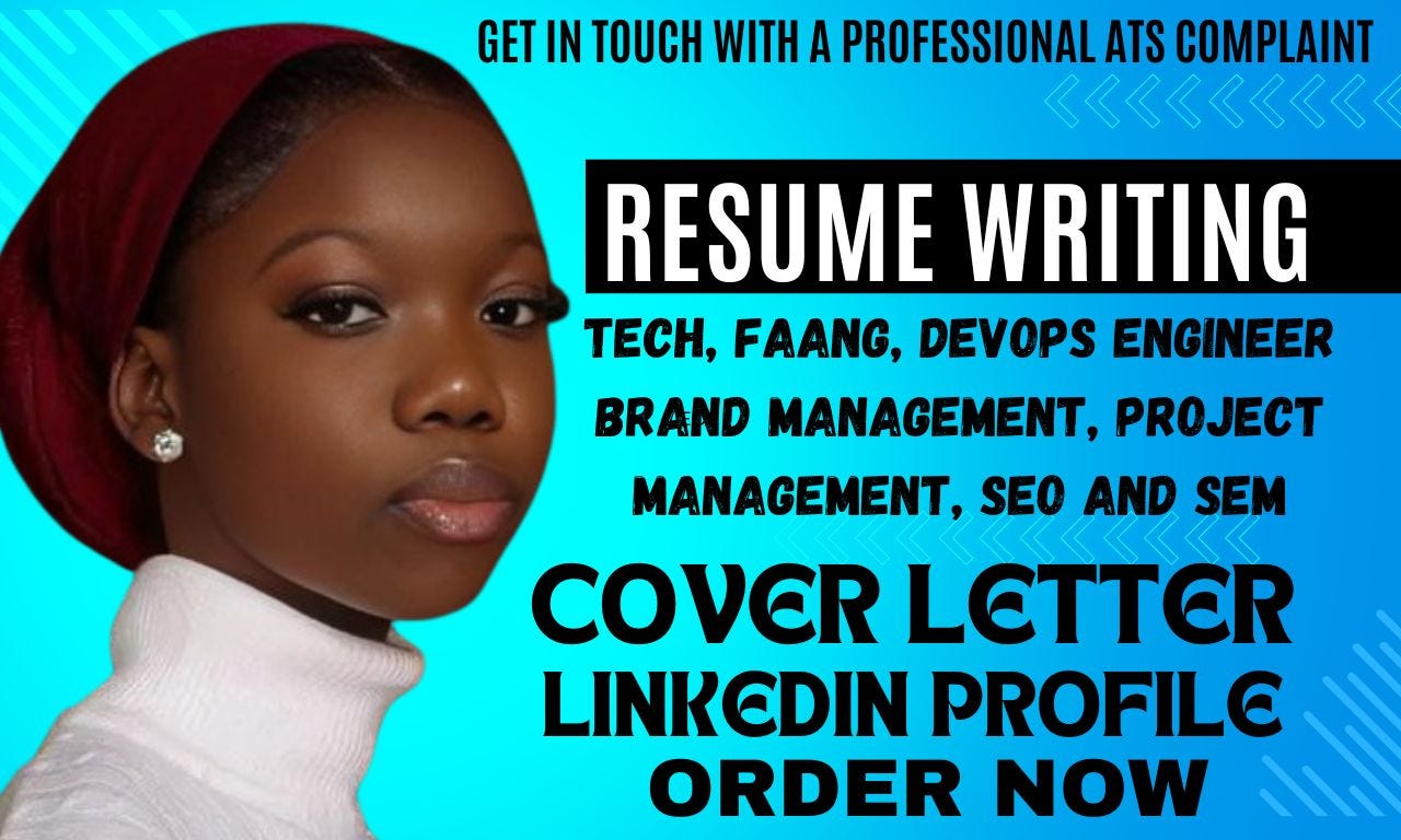 I will write resume for , faang, tech, brand management, devops ...