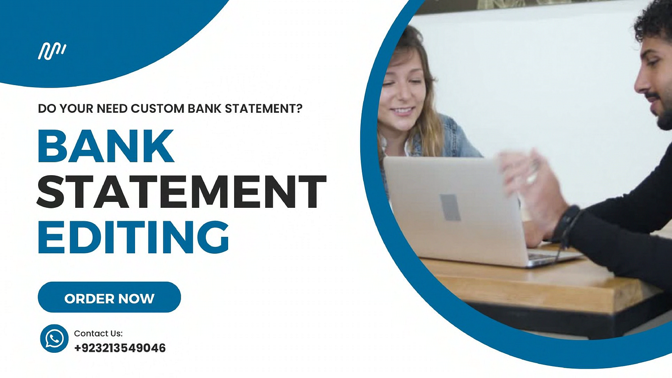 PDF Bank Statement Editing Services - Edit Bank Statement - Medium