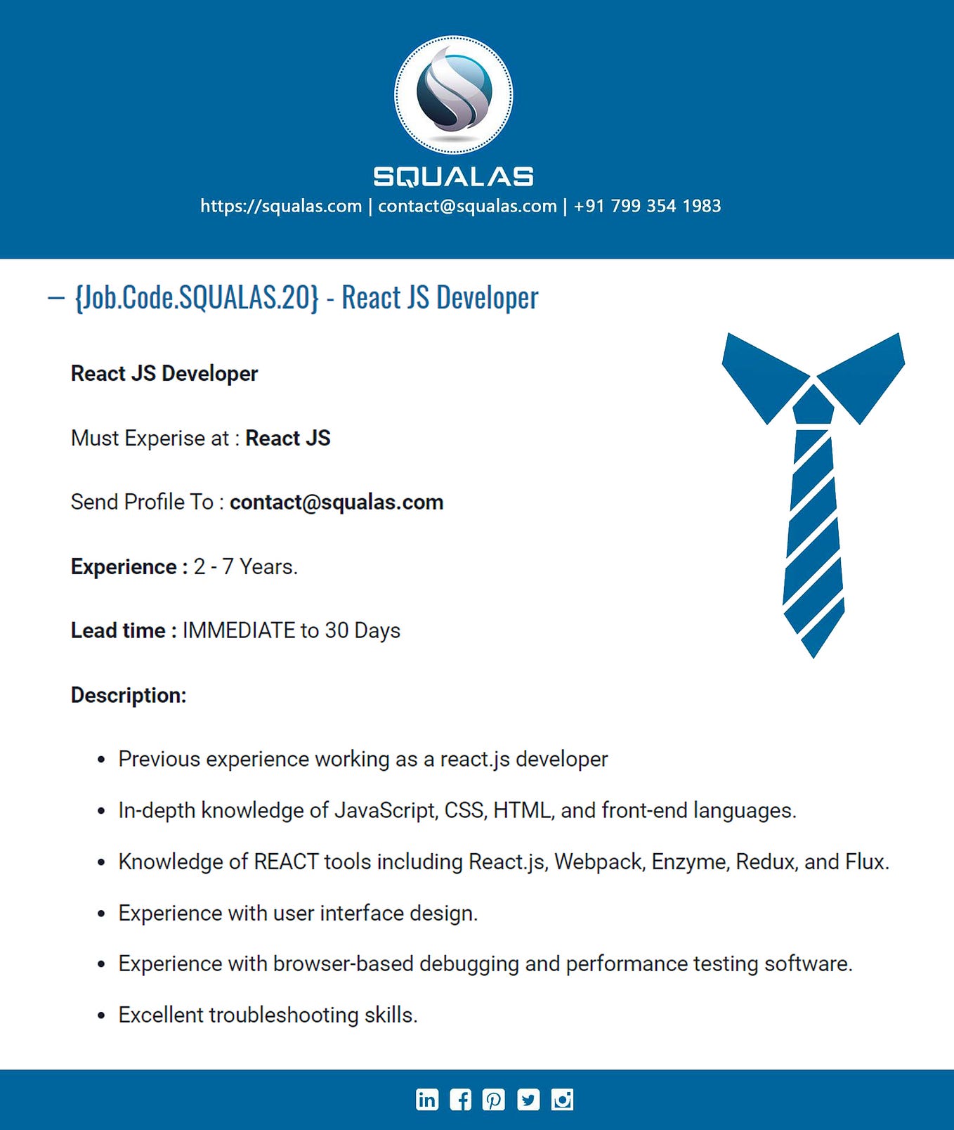 Snaplogic Developer - Squalas Solutions - Medium