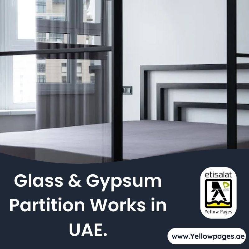 Gypsum & Glass Partition Works Services in UAE. - Elinabagum - Medium
