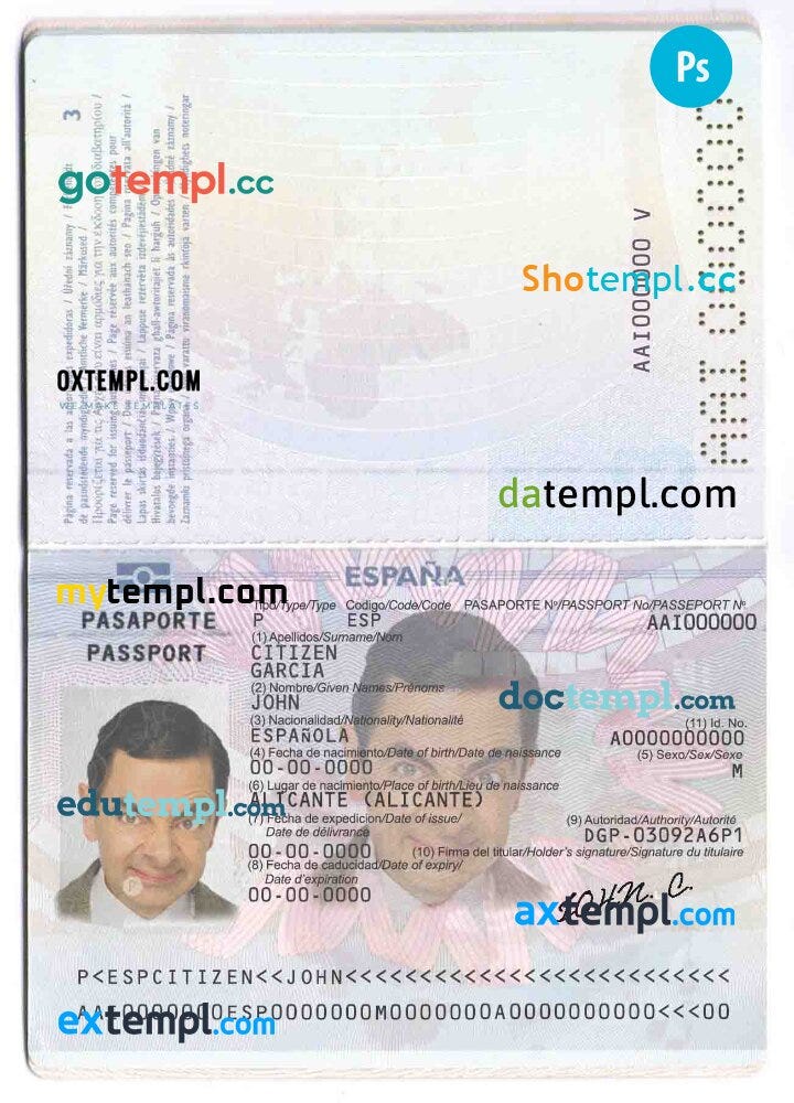 Taiwan passport template in PSD format, 2021 — present | by Doctempl ...