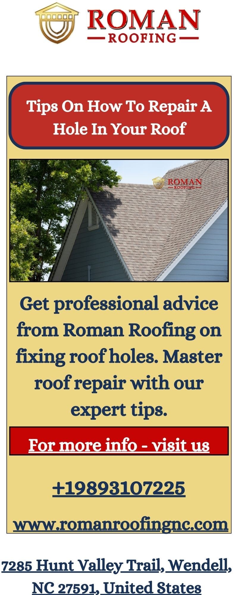 Roman Roofing — Expert Tips on How to Repair a Hole in Your Roof ...