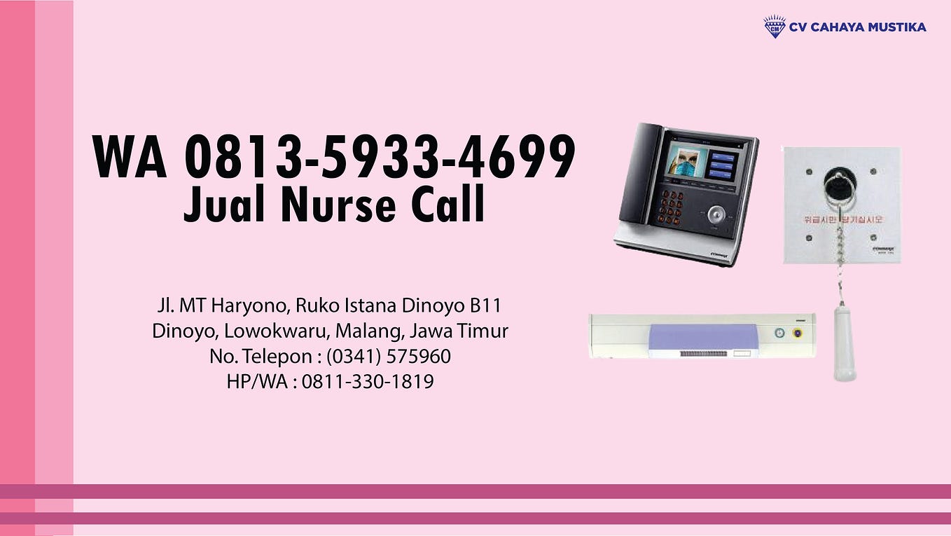 TELP/WA 0813–5933–6499, Jual Nurse Call Untuk Toilet Rumah Sakit Commax ...