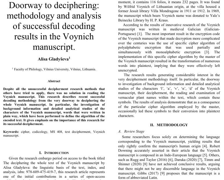 Voynich Manuscript is deciphered! The first time in the world! Reading ...