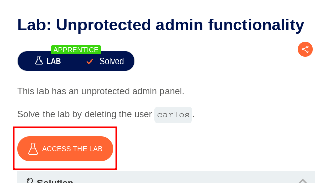 Unprotected admin functionality with unpredictable URL: A portswigger’s lab Report | by Malik ...