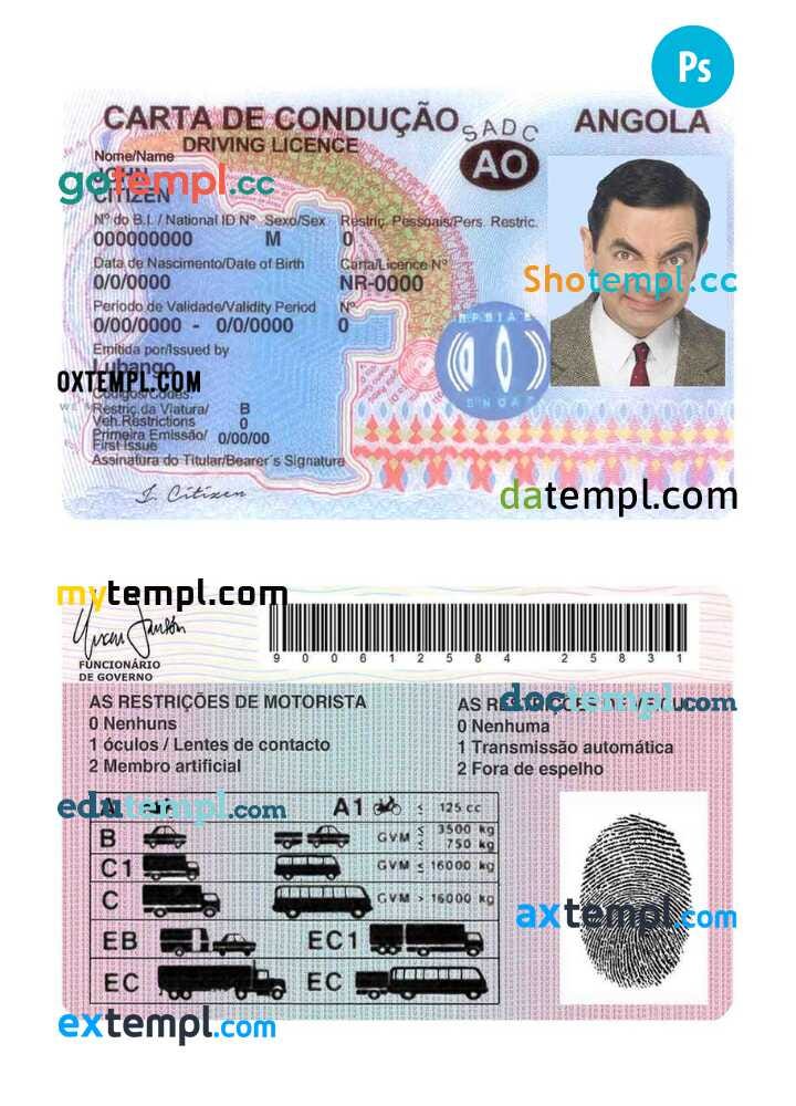 Philippines driver’s permit template in PSD format, fully editable | by ...