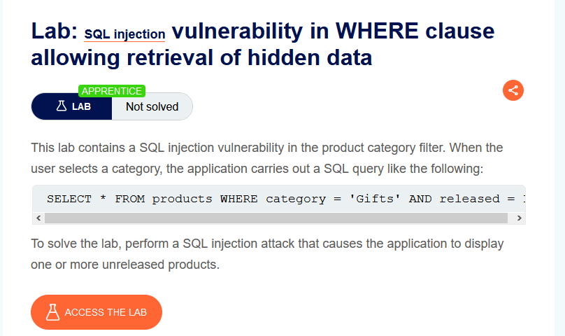 SQL Injection 2 — Portswigger - Rukminikanthan Sarangan - Medium