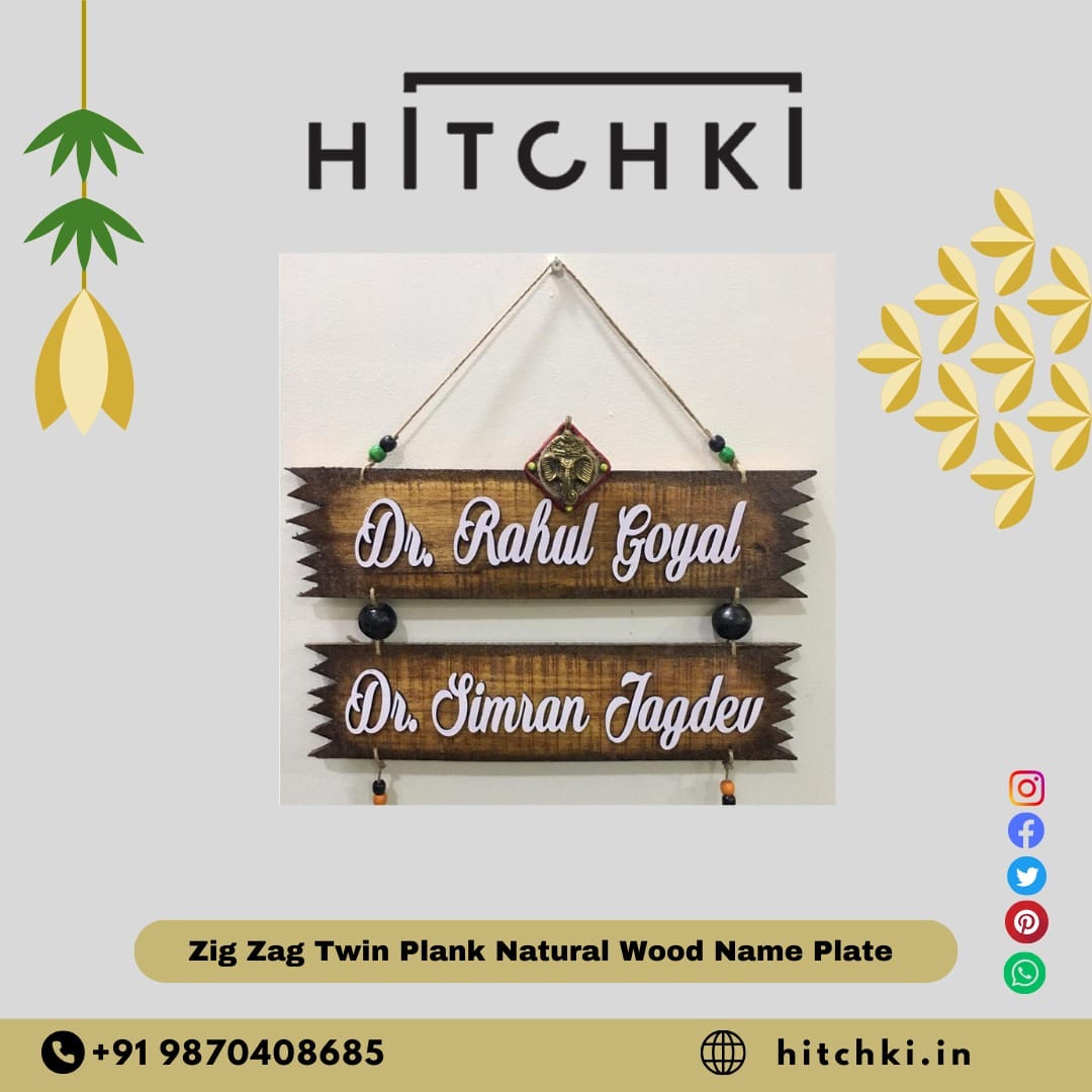 Spiritual Elegance: Divine-themed Wooden Name Plate - Info@hitchki.in ...