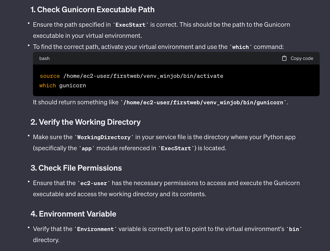 How to set up Nginx and Gunicorn to make the Python Flask app on AWS EC2 accessible web pages ...