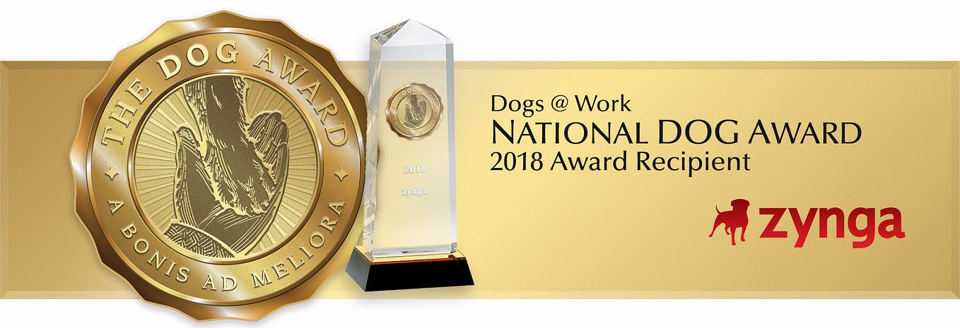 GOOGLE TO RECEIVE THE DOG AWARD. Dogs@work named Google as a 2018… | by ...