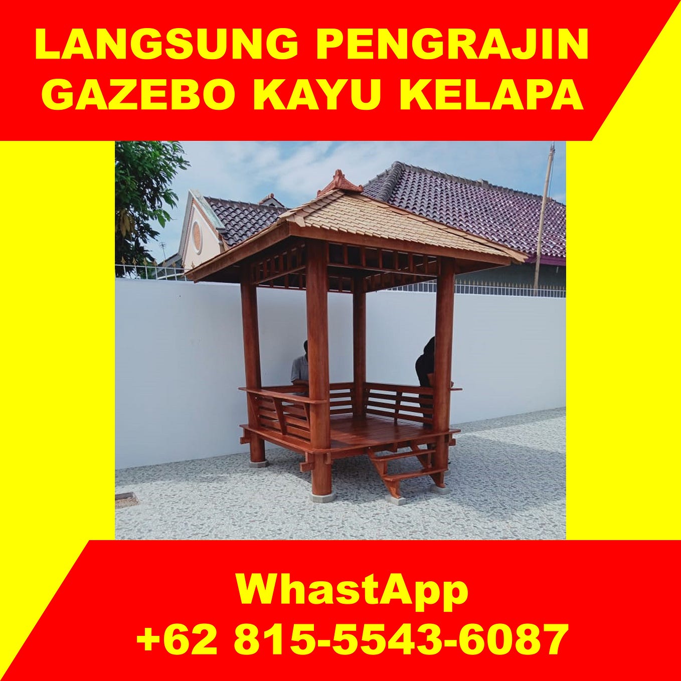 GAZEBO PALING OKE, Wa/Call. 081–555–436–087, Jual Gazebo Kayu Kelapa Kirim Ke Godog ...