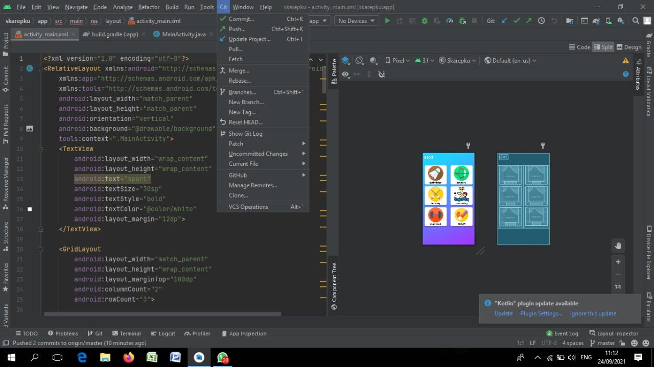 Cara mengupdate project di ANDROID STUDIO ke project pekan ke 3 di ...