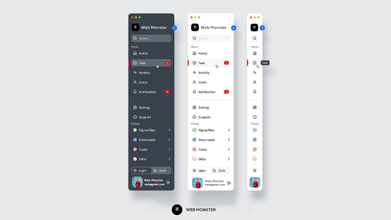 Build A Responsive Sidebar Navigation Using Html And Css And Javscript By