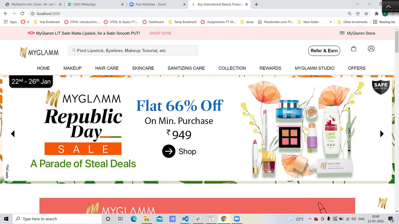 Cloning Sephora Website using HTML/CSS & JAVASCRIPT🤖 | by Shivam Shasheesh | Medium