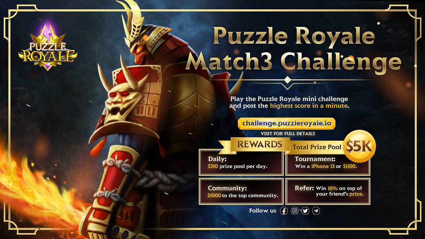 Introducing Puzzle Royale. Summon, Match, Conquer! Play-to-earn… | by ...