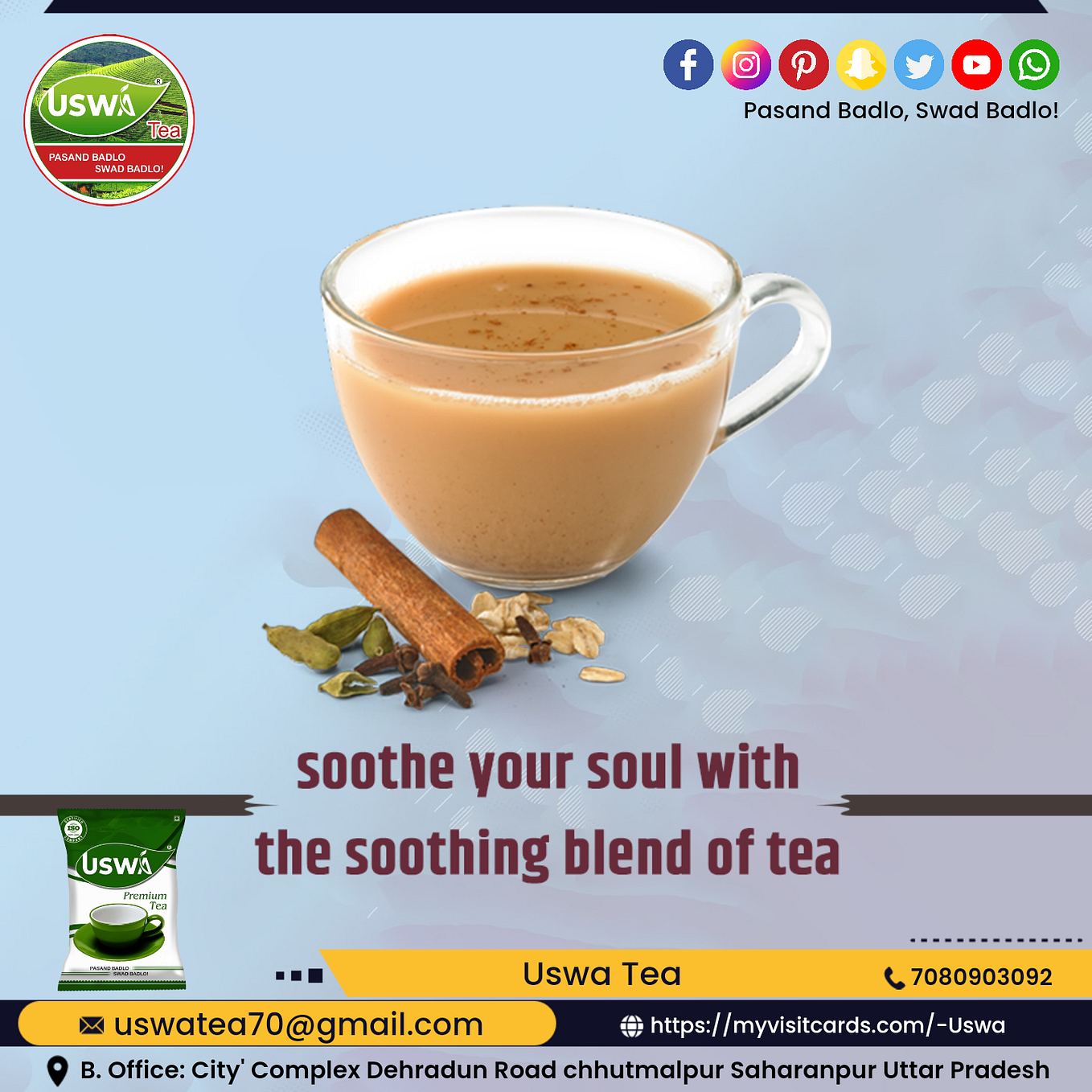 #USWA #Chai - Uswa® Tea - Medium