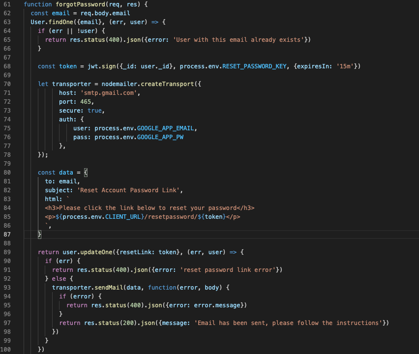 How to implement forgot password functionality with JWT authentication | by Cinque Web ...
