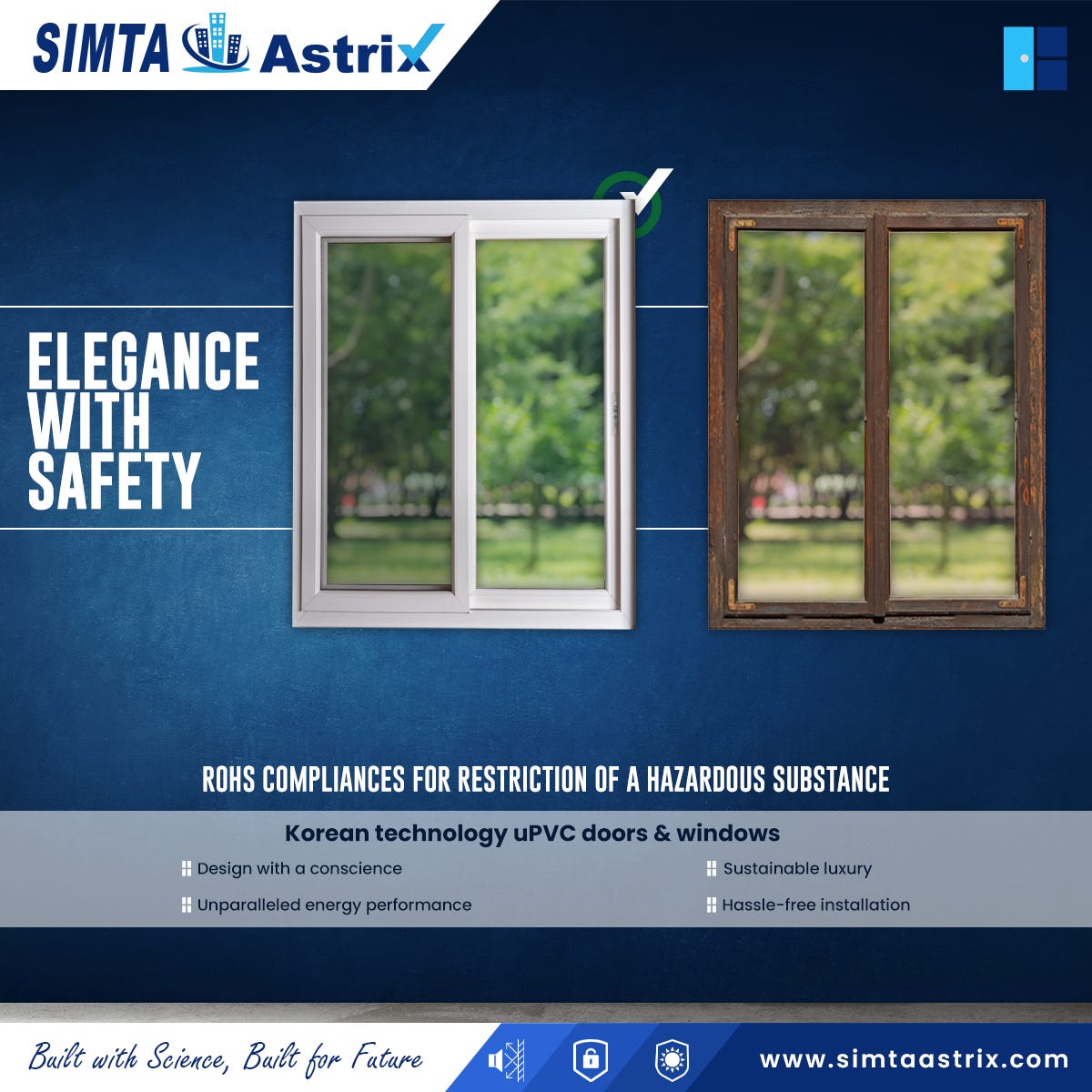 UPVC mesh doors manufacturers - simta astrix - Medium