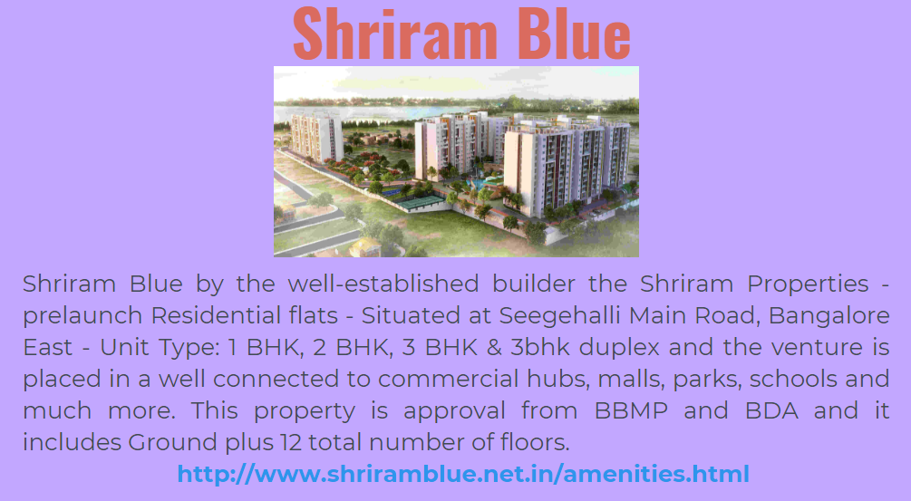 Shriram Blue Bangalore Apartments | by abhi cs | Shriram Blue | Medium