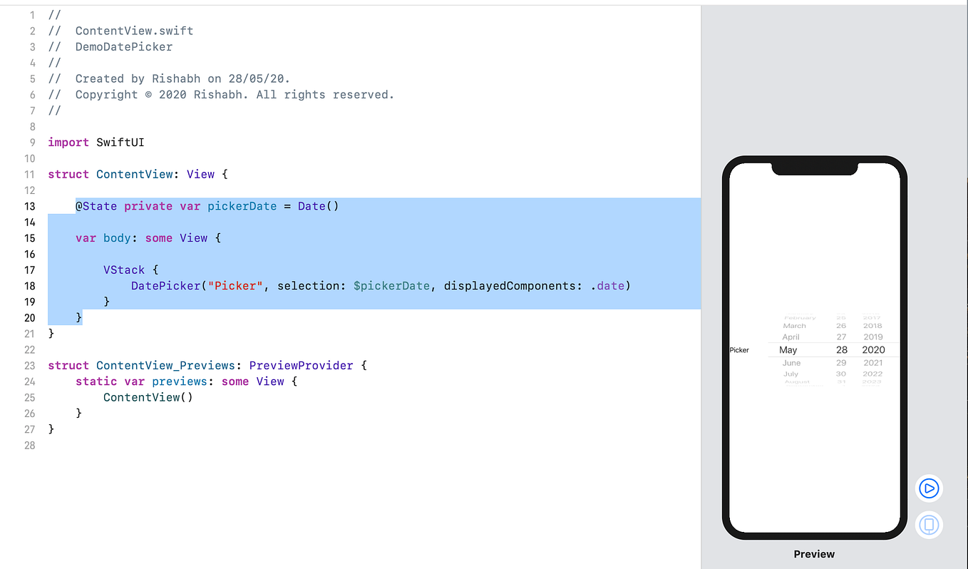 ZStack, Image, Picker, ScrollView, VStack, HStack in SwiftUI | by Rishabh Jain | Medium