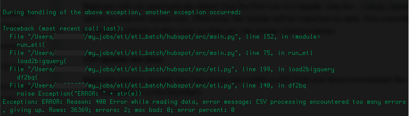 Google GCP BigQuery CSV table encountered too many errors, giving up | by Sylvia Sun | Medium