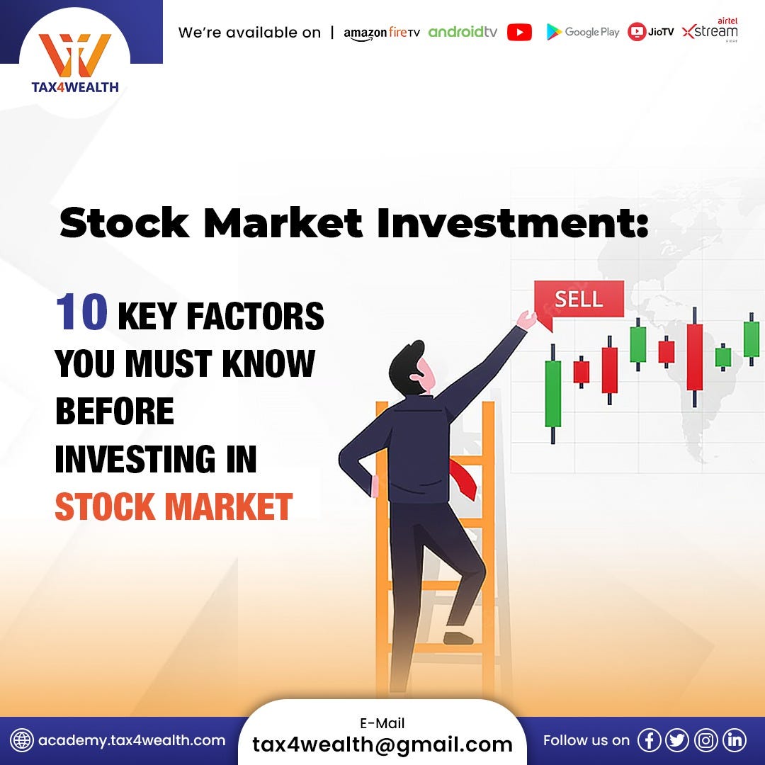 Stock Market Investment: 10 key factors you must know before investing in the stock market ...