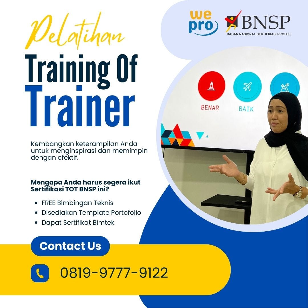 TERBARU 2024, WA 0831–3000–0564, Rekomendasi Training TOT BNSP Garut ...