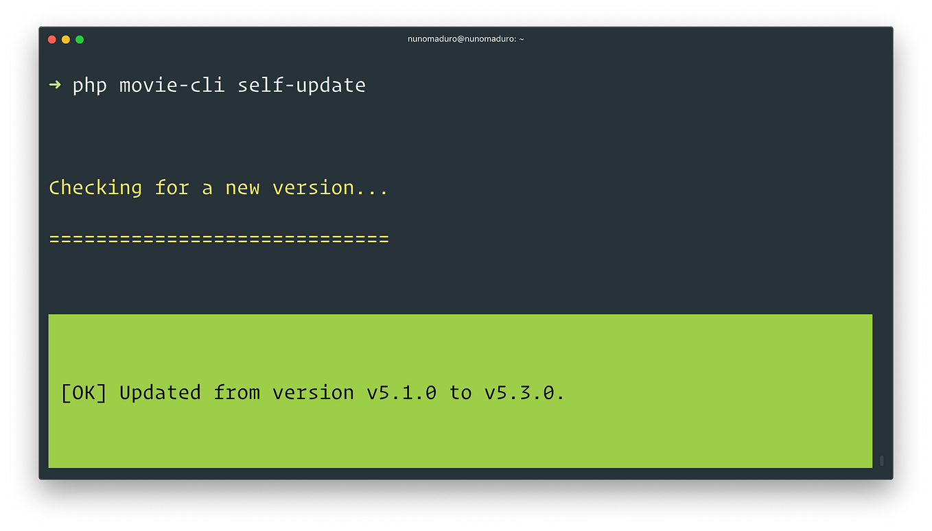 Let’s Build a console app with Laravel Zero | by Nuno Maduro | Medium