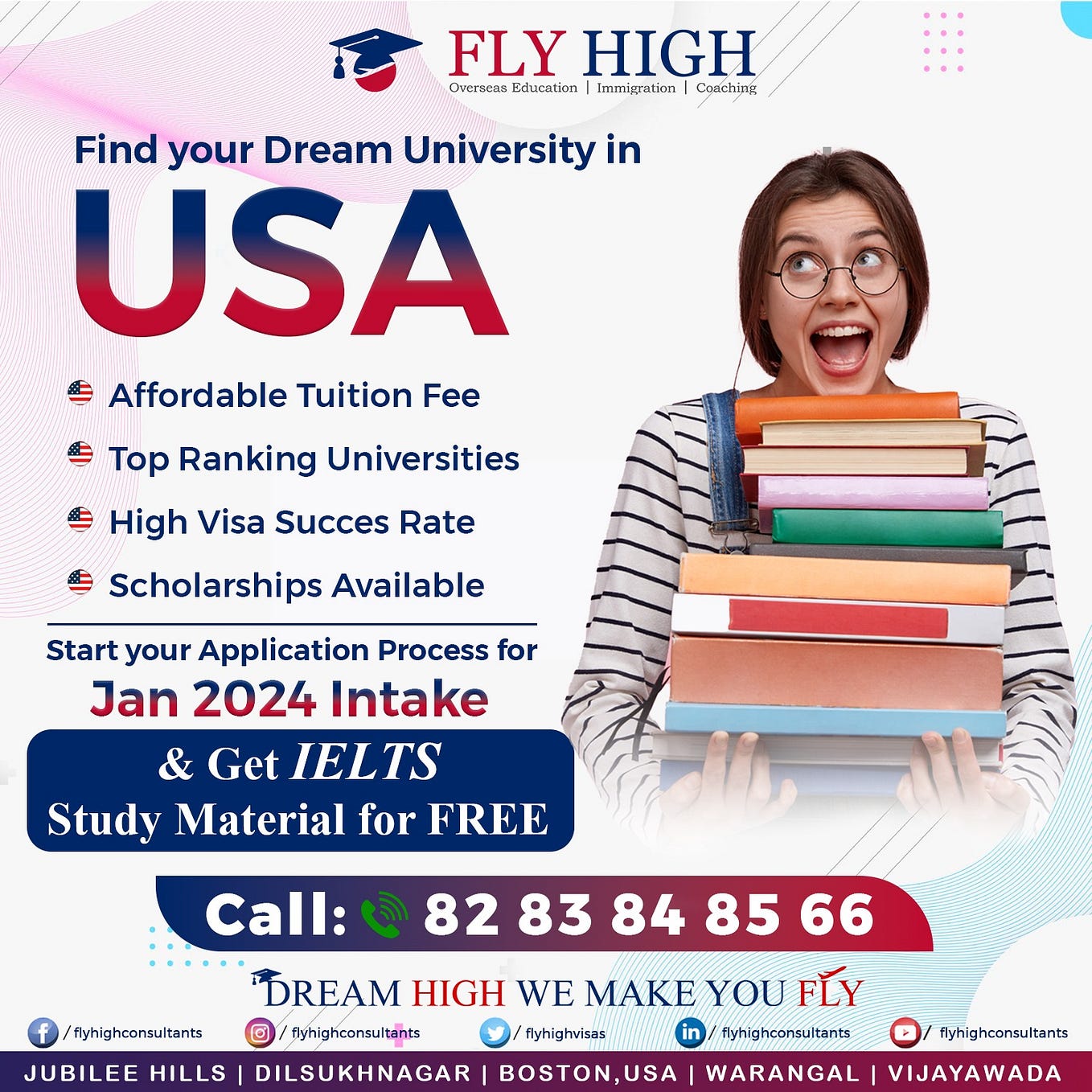 Want to study in USA - fly high consultants - Medium