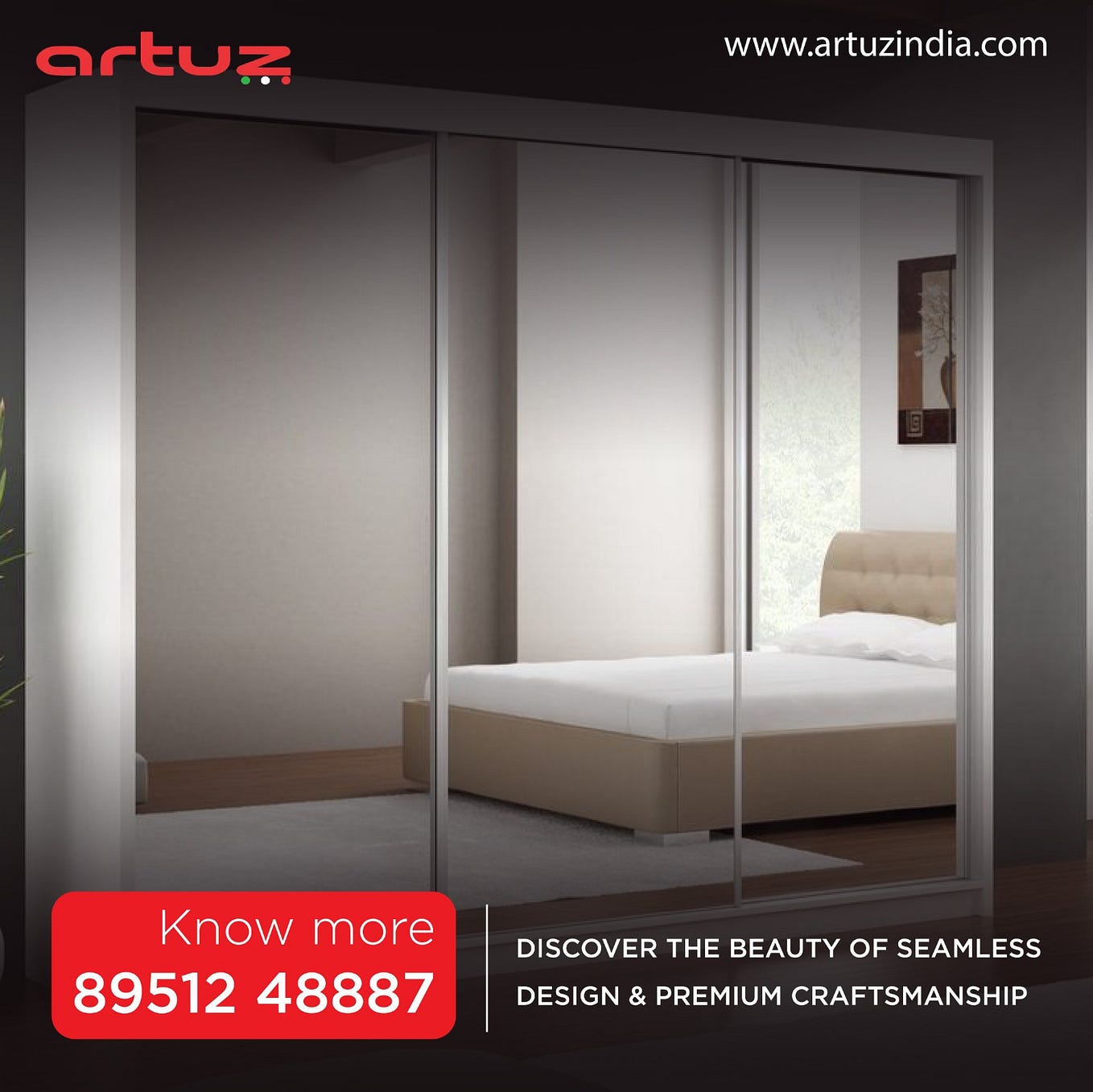 The Allure of a Modern Custom Sliding Wardrobe Door by Artuz Bangalore ...
