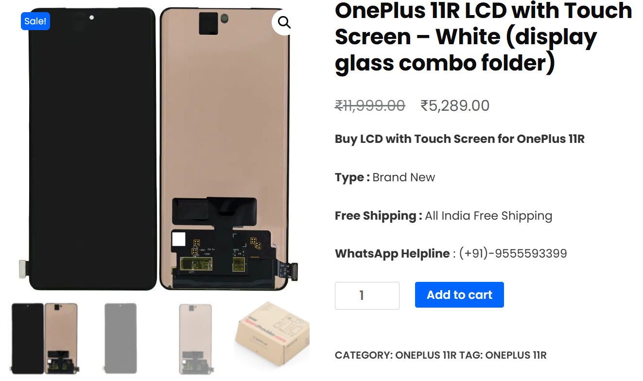 OnePlus 2 16GB LCD with Touch Screen — Black (Display Glass Combo ...