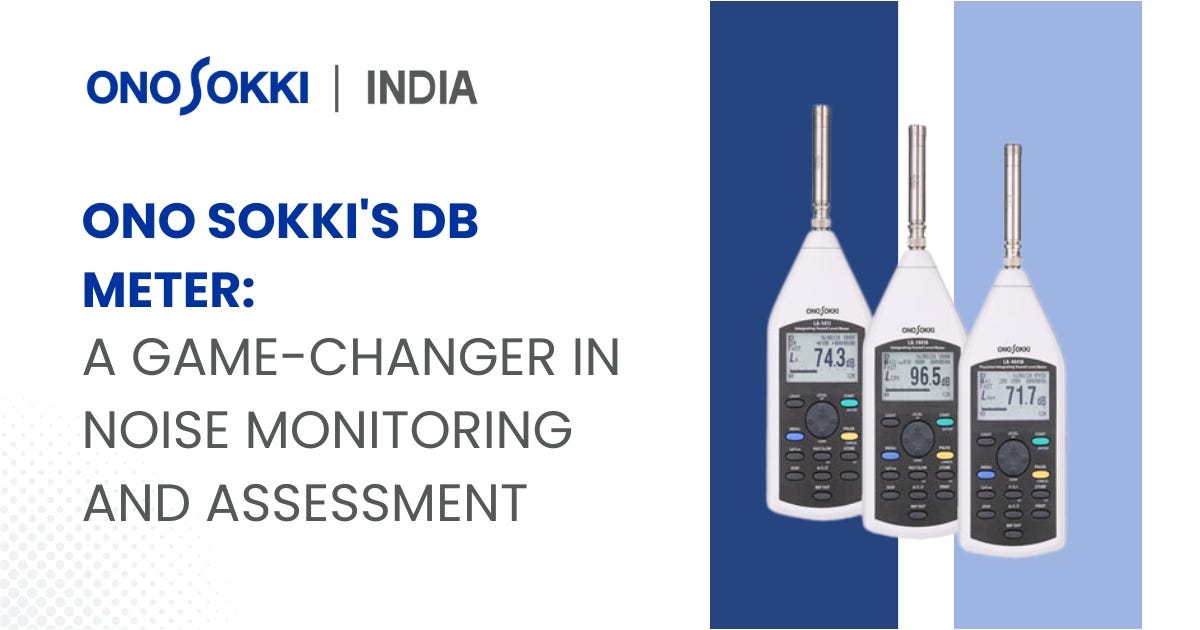 dB Meter | Noise level meter — ono sokki india - Onosokki India - Medium