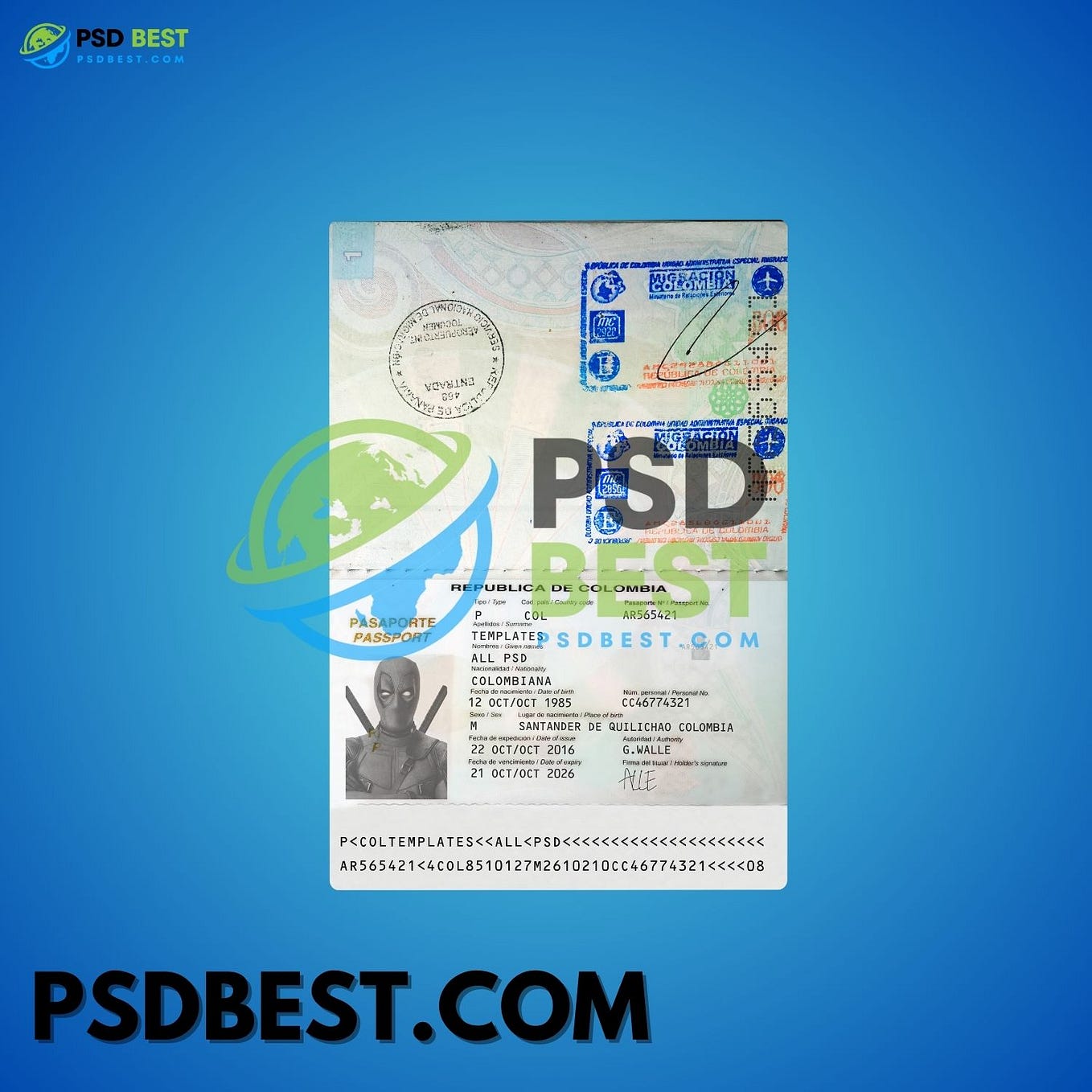 Iraq New Fake ID Card Fully Editable PSD Template - PSDBEST - Medium