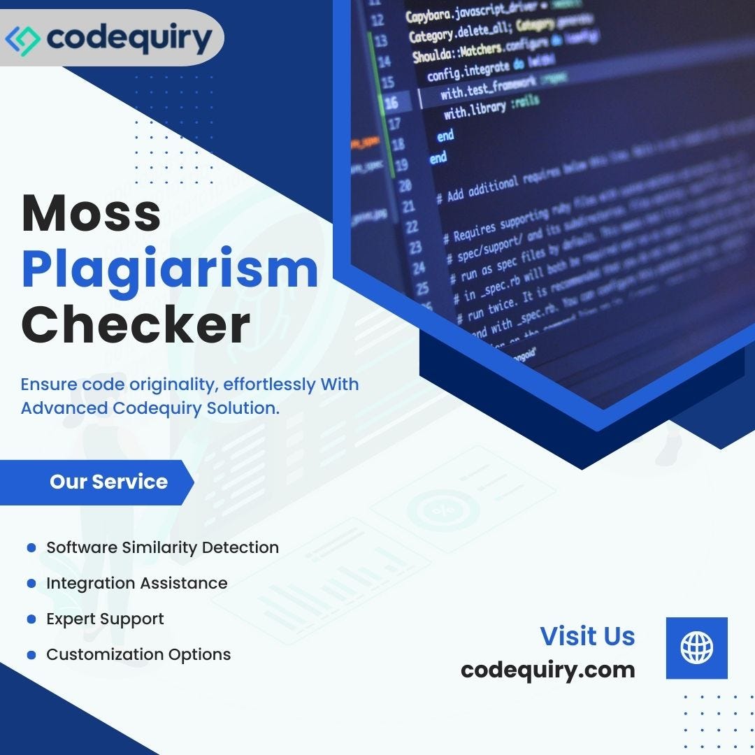 Software Similarity Testing By Using Codequirys Moss Codequiry Medium