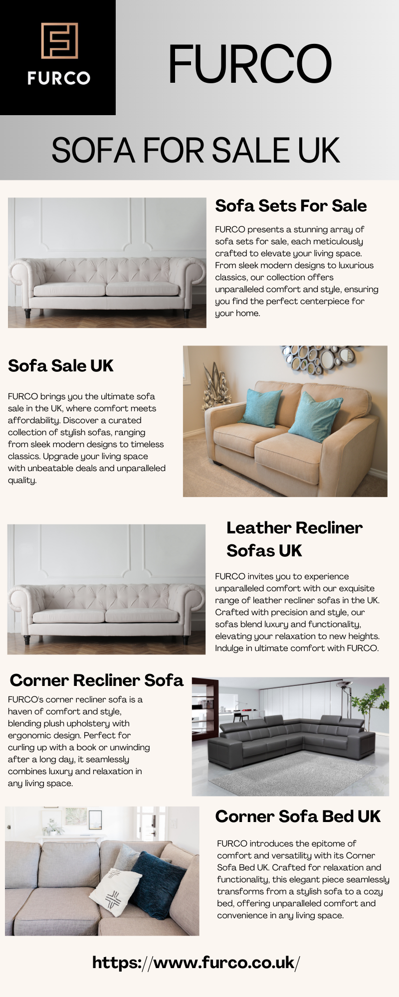 Leather Corner Recliner Sofa | FURCO - Furco - Medium