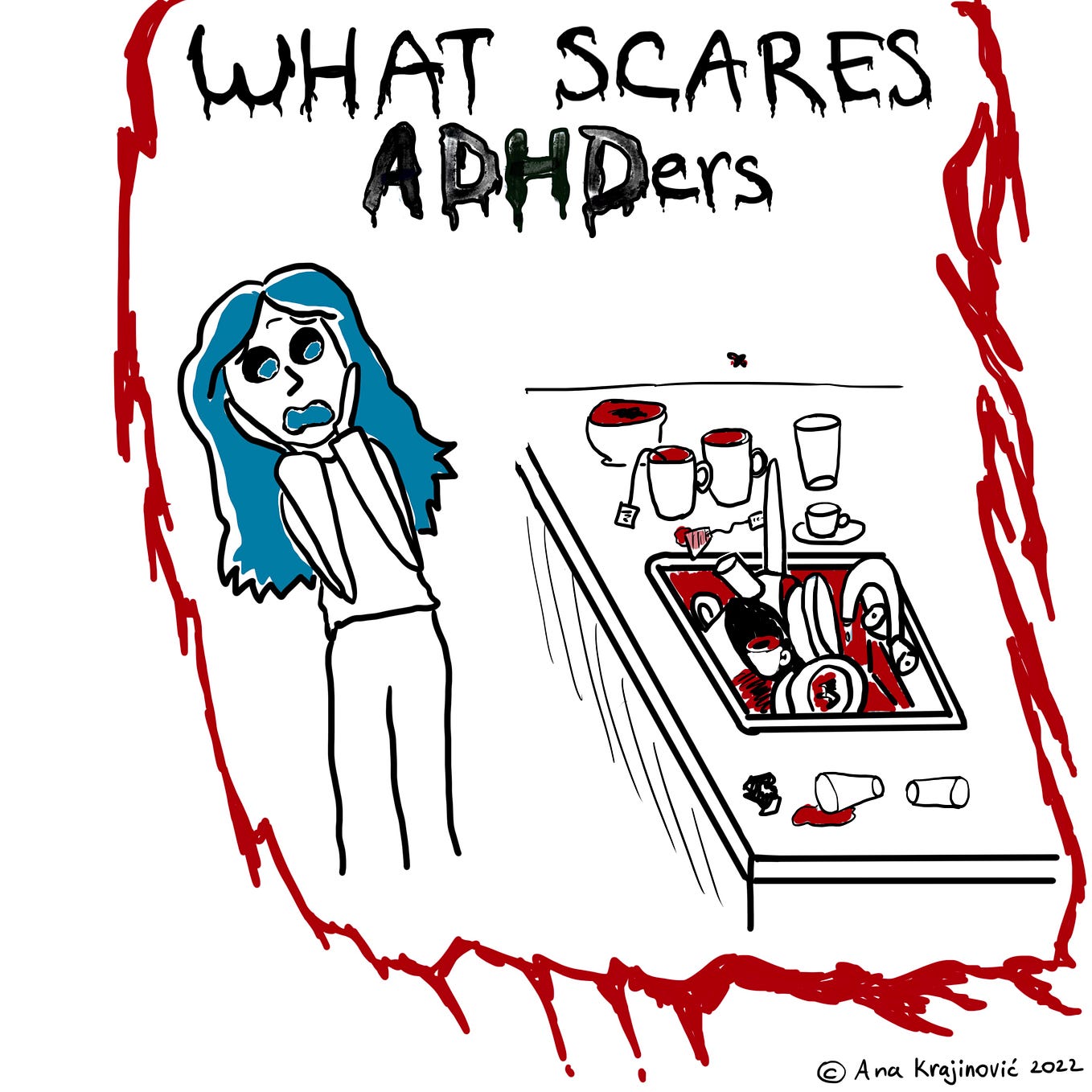 Living With Adult ADHD: Explained In Comics | by Ana Krajinovic | Ana’s ...