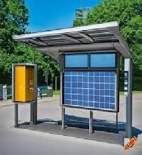 Solar bus stop lighting - Bus shelter lighting - Medium