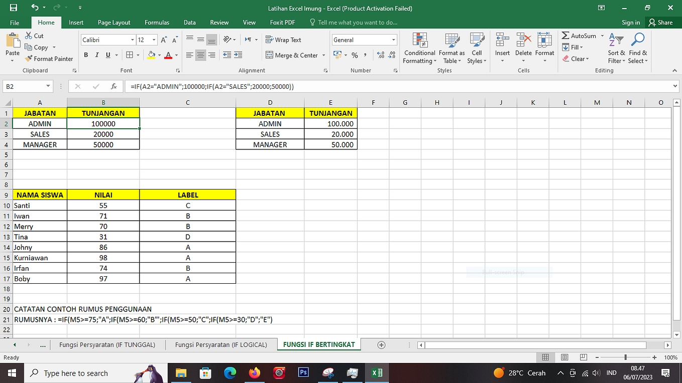 Latihan Membuat Grafik/Chart di Excel (Day 17 part 2) | by Naufal Surya Ibrahim | Medium
